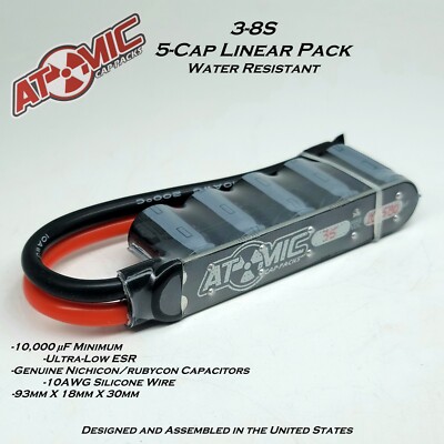 ATOMIC Linear RC Cap Pack /ESC Pack / 3-8S / 10,000uF Minimum / 35V ...