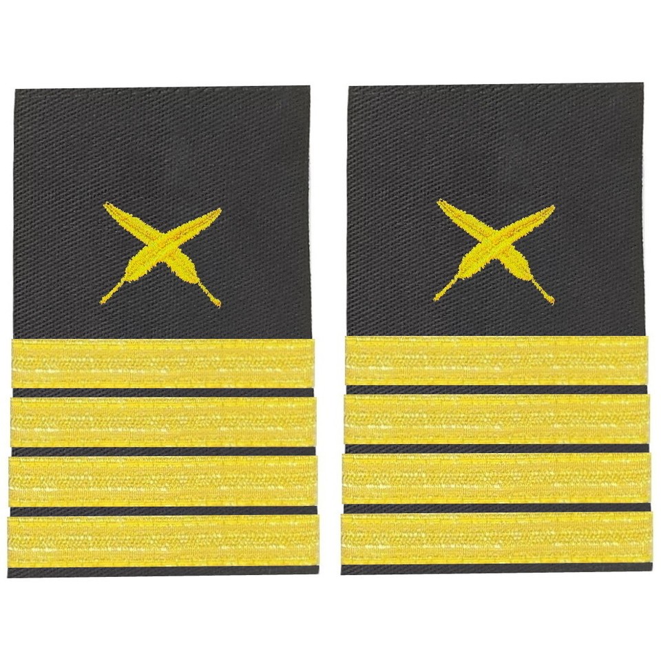 BuyStripes Purser Uniform Shoulder Board Epaulets With Gold Quills | eBay