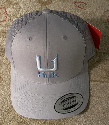 Huk Fishing Snapback Adjustable Authentic Yupoong Hat Gray X36 | eBay