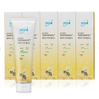 Atomy Toothpaste Oral Care Green Tea Propolis Made in Korea 200g x 5EA ...