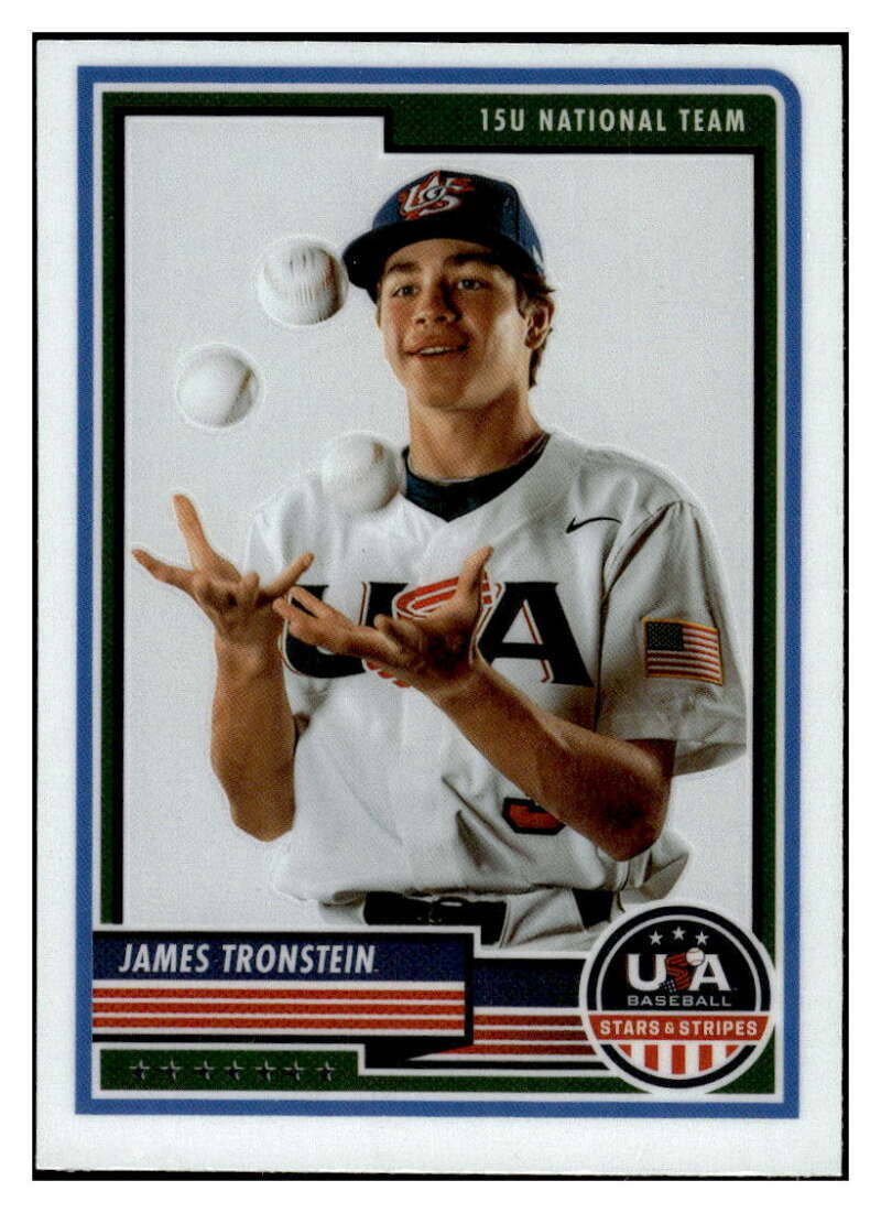 JAMES TRONSTEIN PRE-RC 2023 Panini Stars and Stripes #39 PRE-ROOKIE MLB ...