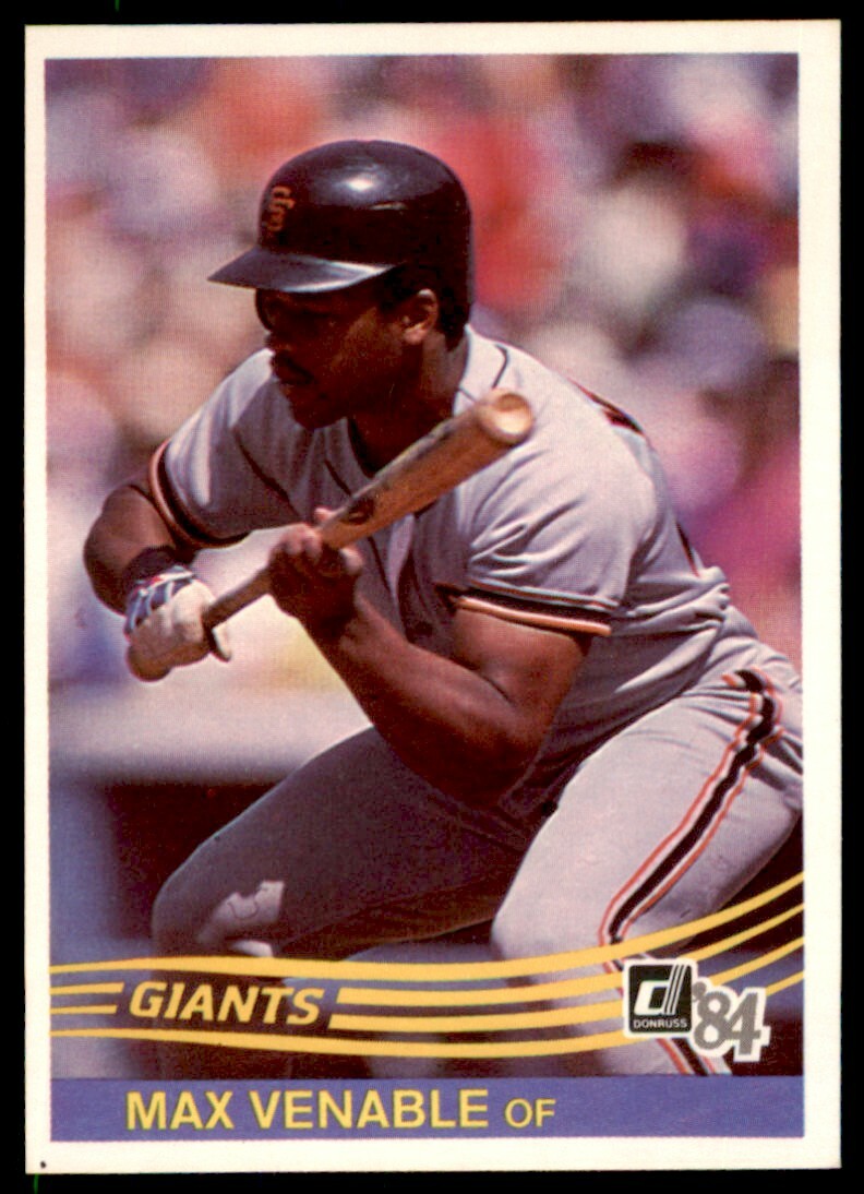 1984 Donruss Max Venable San Francisco Giants #323 | eBay