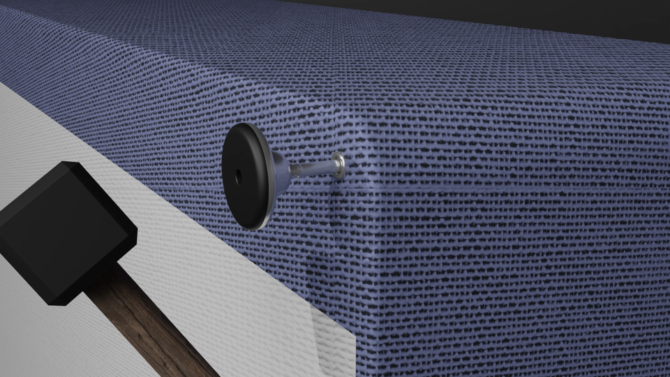 8x Chrome Feet Leg Gliders Castor & Insert For Divan Bed Base Sofa ...