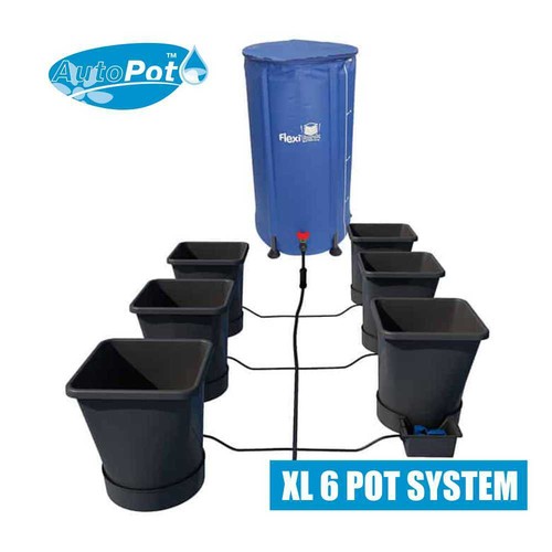 AutoPot XL 6 Pot System. 100 Litre Tank, 25 Litre Pots & 9mm Pipe ...