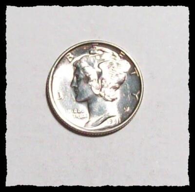 1941-S MERCURY DIME BLAST WHITEKiller Strike Very Choice BU w/ FSB ...