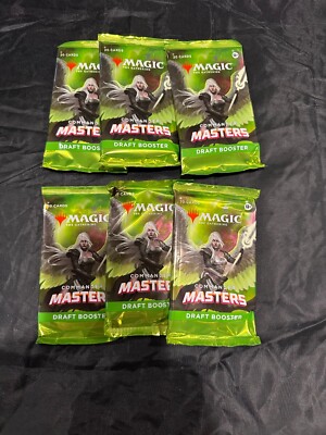 Magic: The Gathering lot of 3 packs of Commander Masters Draft Booster ...