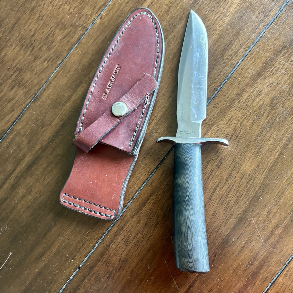 Vintage Blackjack Knives Classic Model 5 Micarta Fixed Blade Hunting ...