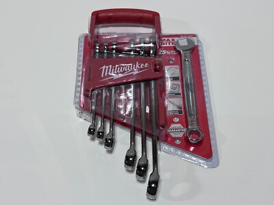 Milwaukee Tools 7pc SAE Combination Wrench Set w/ Rack — Model 48-22 ...