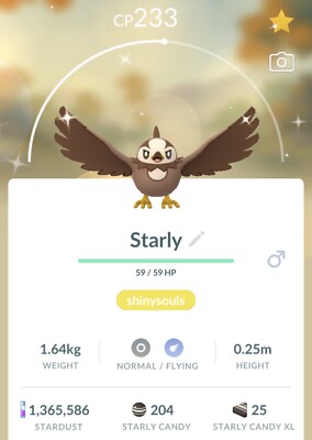 Pokémon Go Shiny Starly Trade! Registered Or 30 Day Friends! *See Description* | eBay