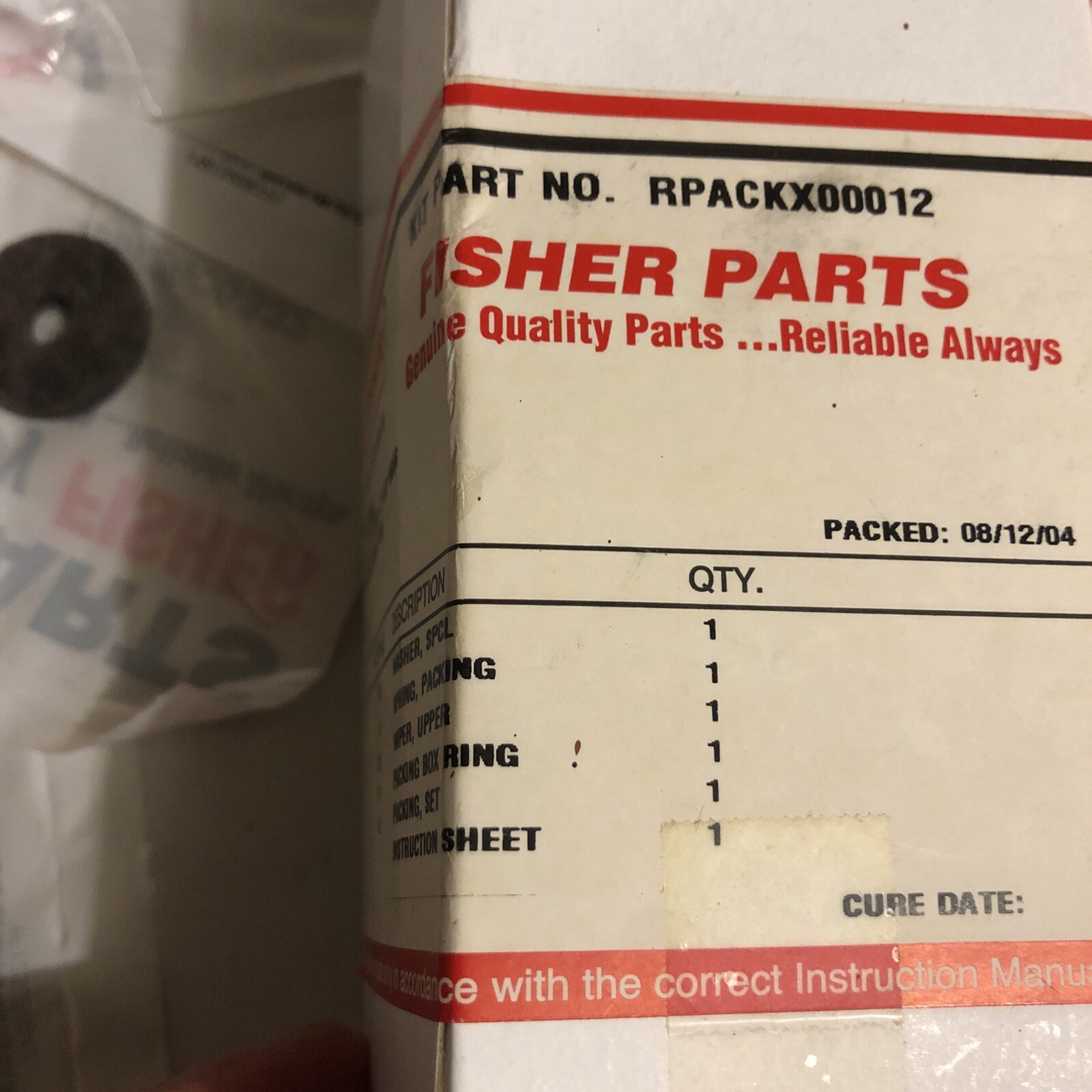 Fisher RPACKX00012 Valve Repair Kit in Original Package* for sale ...