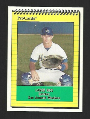 1991 ProCards Lance Rice Rookie Catcher From San Antonio Set | eBay
