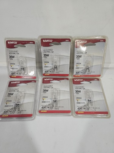 Lot of 6 Satco S3544 JCD TYPE / 35W /G9/CL/120V 35-Watt T4 G9 Base ...