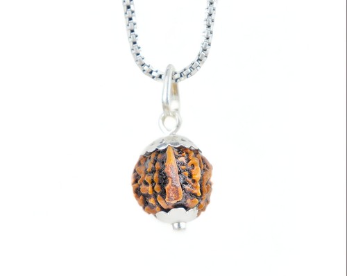 Ganesh Nepal Rudraksha Original Silver Pendant Chain Energized Large ...