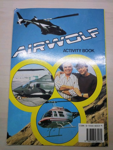 AIRWOLF Cult TV Series 1985 RARE Activity Book. Very Good Condition. | eBay