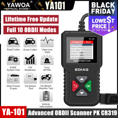 Automotive Code Reader Car Diagnostic Tool Full OBDII Scanner Check ...