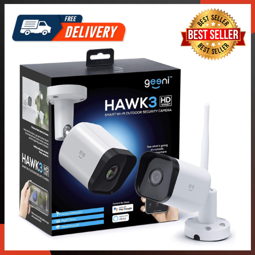 Hawk 3 Outdoor Camera For Home Security Smart Surveillance, WiFi, Night ...