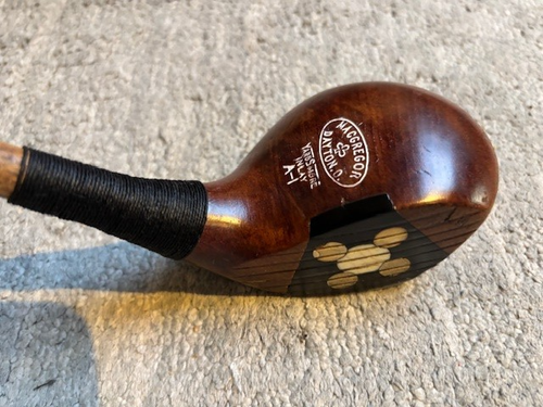 Nice! Left Hand MacGregor Peerless Ivorine Fancy Face driver hickory ...