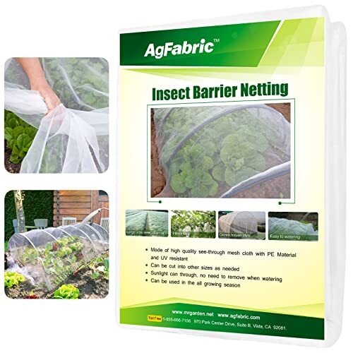 Agfabric Garden Netting 10'x15' Insect Pest Barrier Assorted Sizes ...