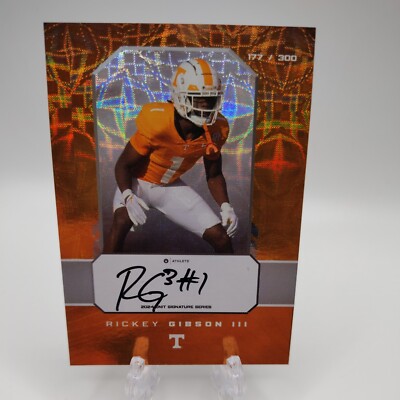🚨 Ricky Gibson III 🚨 177/300 Orange Holo Auto 2024 Onit Athlete ...