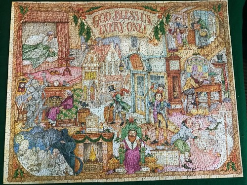 Vintage Springbok A Christmas Carol 1000 pc 24 X 30" Puzzle in Box 100% ...