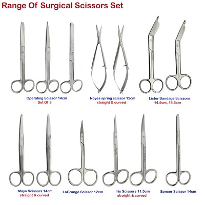 Range Of Surgical Operating Dissecting Scissors Dressing Medical Laboratory Tool | eBay UK