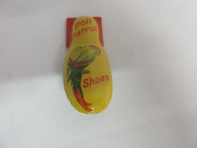 VINTAGE ADVERTISING POLL-PARROT SHOES KIDS CLICKERTOY PROMO TIN S-1522 ...