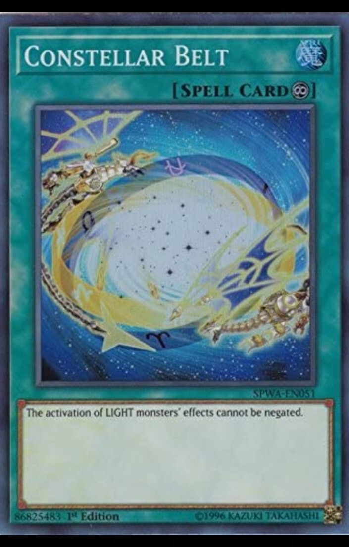 Super Rare Yugioh Constellar Belt SPWA-EN051 1st Edition nm | eBay