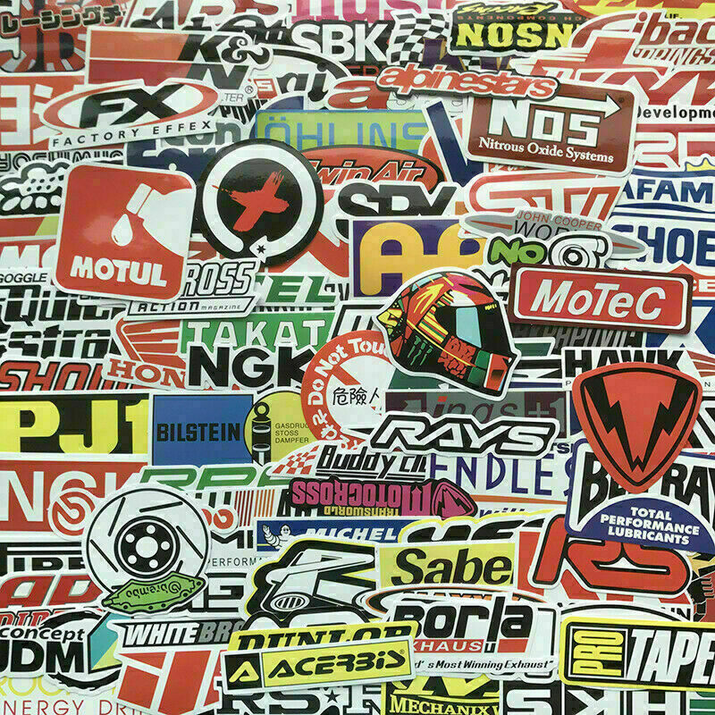 Lot Set of 100 Automotive Racing Decals Stickers Stock Car Drag Nascar ...