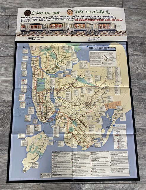 Vtg June 1993 NYC New York City Subway Map Pocket MTA Guide NYCTA New ...