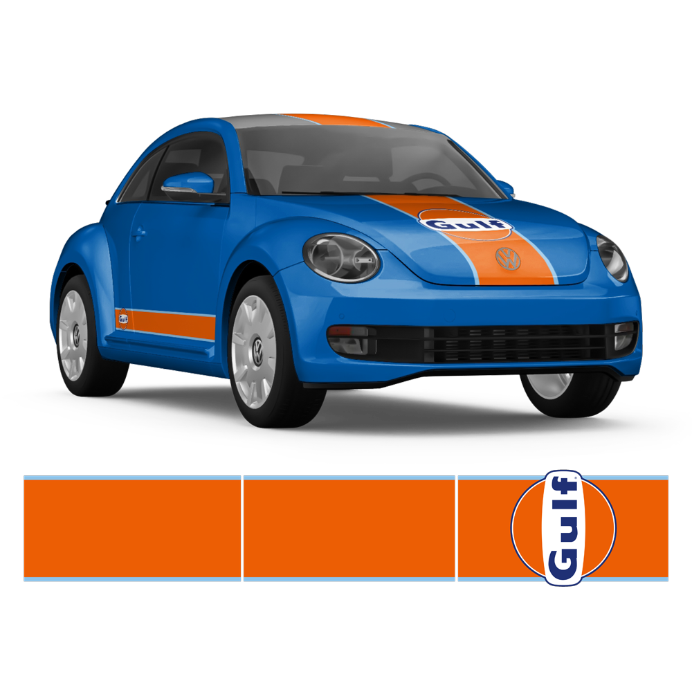 GULF Le Mans Racing Stripes kit and logos for VW New Beetle | eBay