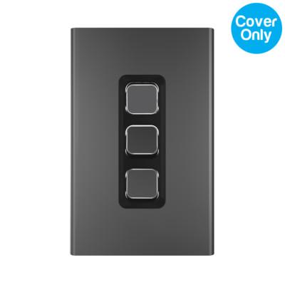 Clipsal Iconic Styl 3 Gang Switch Skin Silver Shadow | S3043C-SH | eBay ...