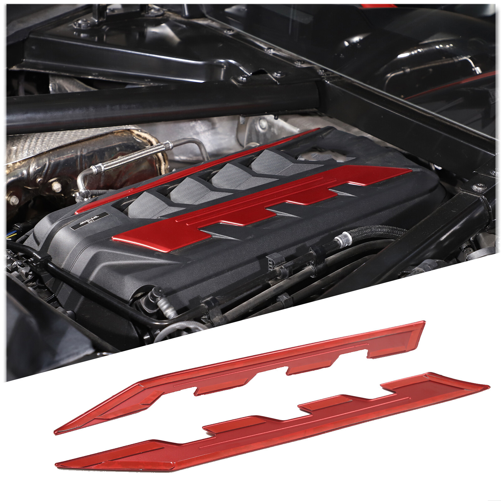 Aluminum Car Engine Panel Side Trim Styling Cover Kit For Corvette C8 ...