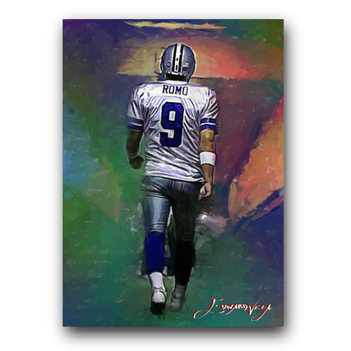 Tony Romo #10 Art Card Limited 38/50 Edward Vela Signed (Dallas Cowboys ...