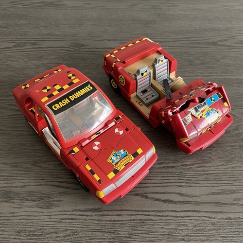 Vintage 1991 Crash Test Dummies Tyco Red Crash Car Vehicle Set - No ...