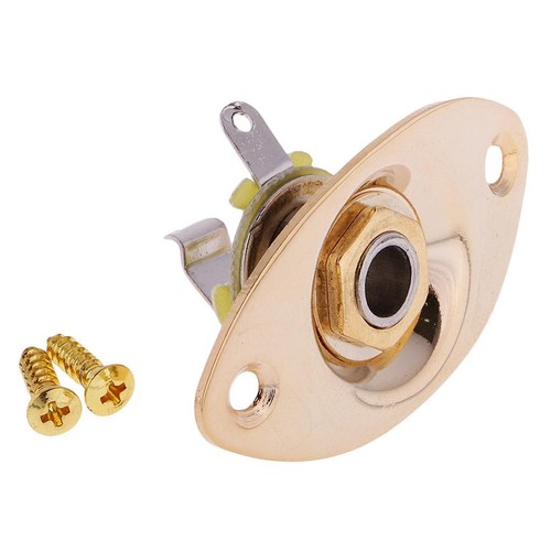 Oval Electric Guitar Bass Output Plate With Socket Mounting Screws ...