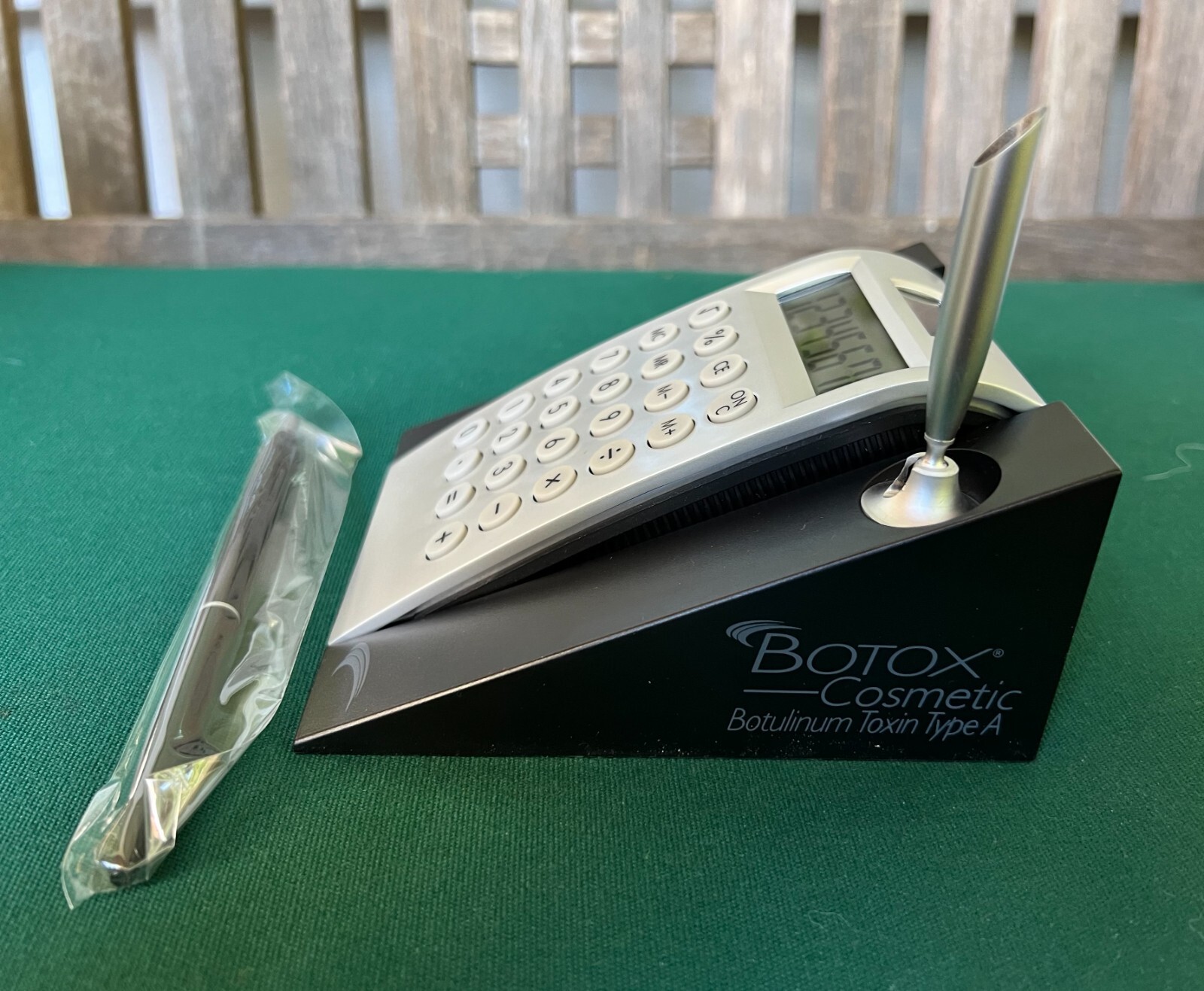 NOS BOTOX Cosmetic Botulinum Toxin Type A desk set solar calculator pen ...