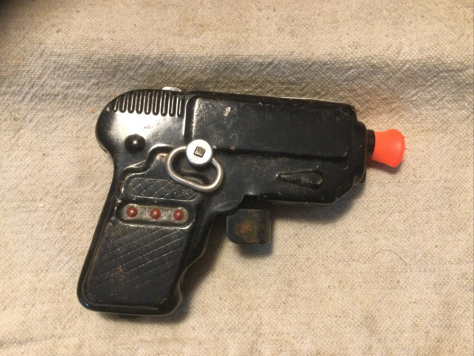 VINTAGE 1940’s MARX G-MAN AUTOMATIC METAL WIND UP SPARKING PISTOL TOY ...