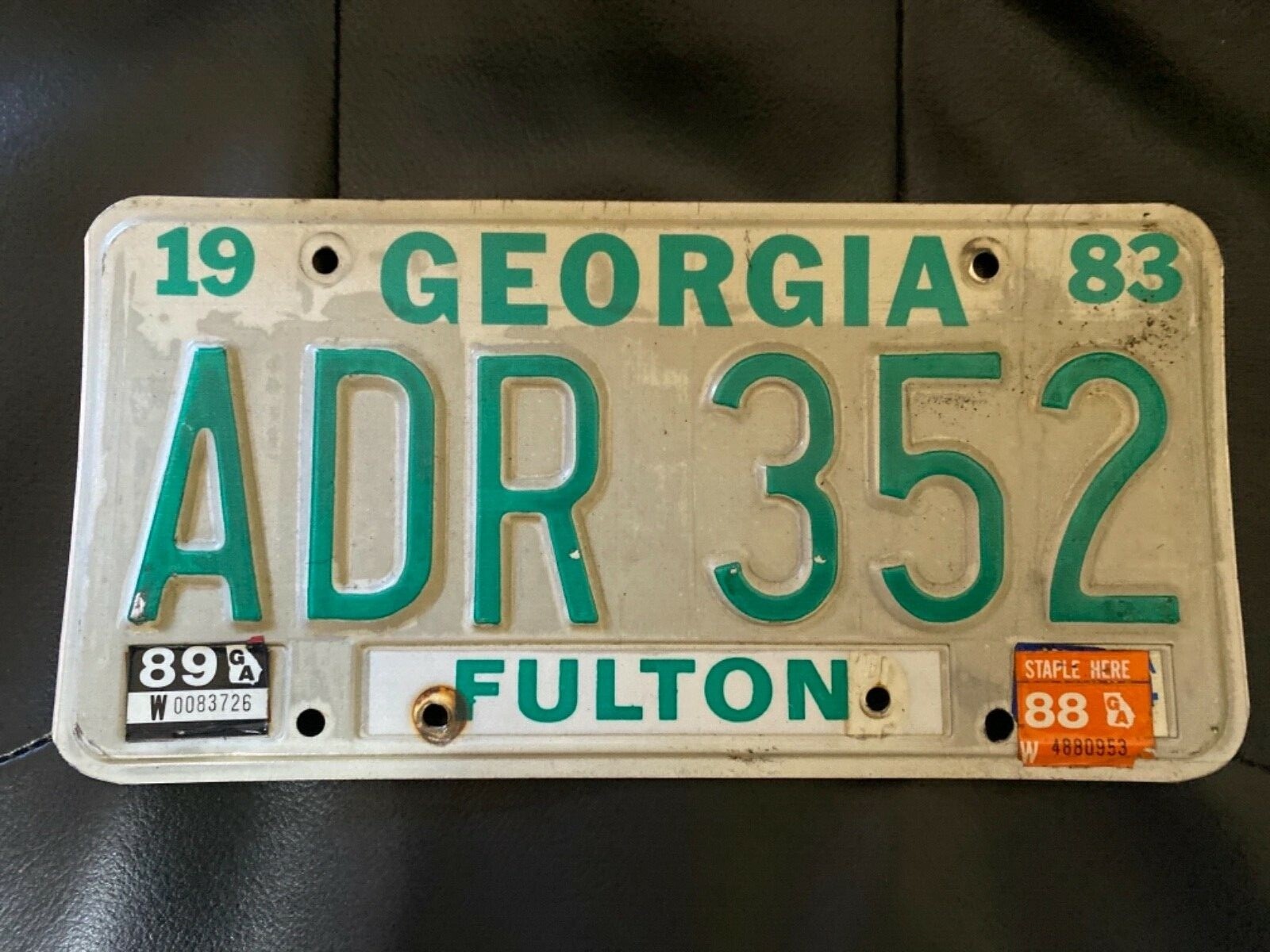 1983 Georgia Fulton County License Plate ADR -352 | eBay