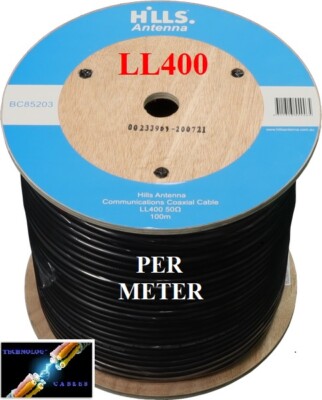 Hills BC85203 50 Ohm LL400/LMR400 Low Loss Coaxial Cable (Sold P/M) Cel ...