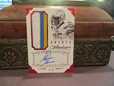 Panini Flawless Ruby Autograph Jersey Chargers Auto Antonio Gates 12/15 ...