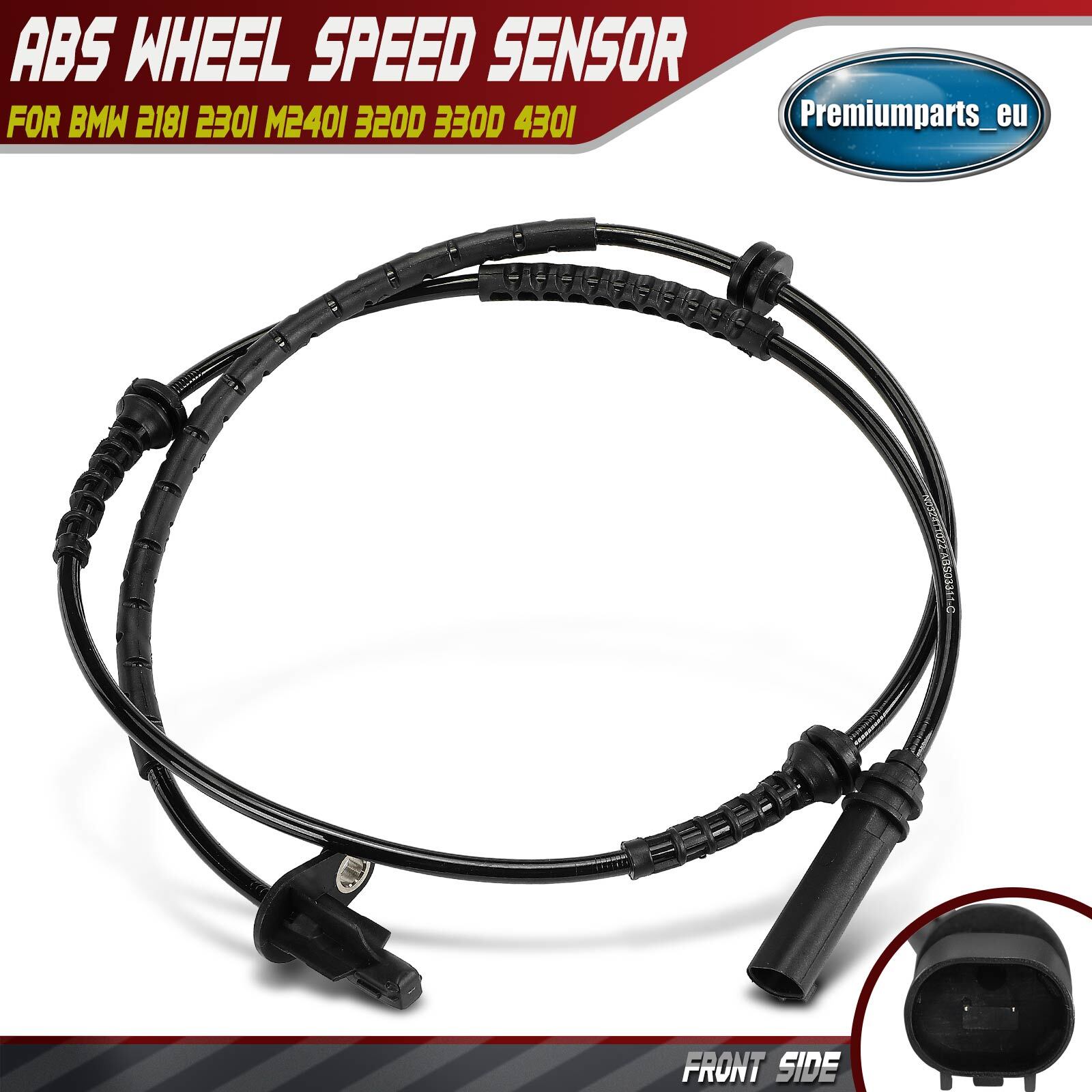 ABS Wheel Speed Sensor Front for BMW 218i 230i M240i 320d 330d 430i ...