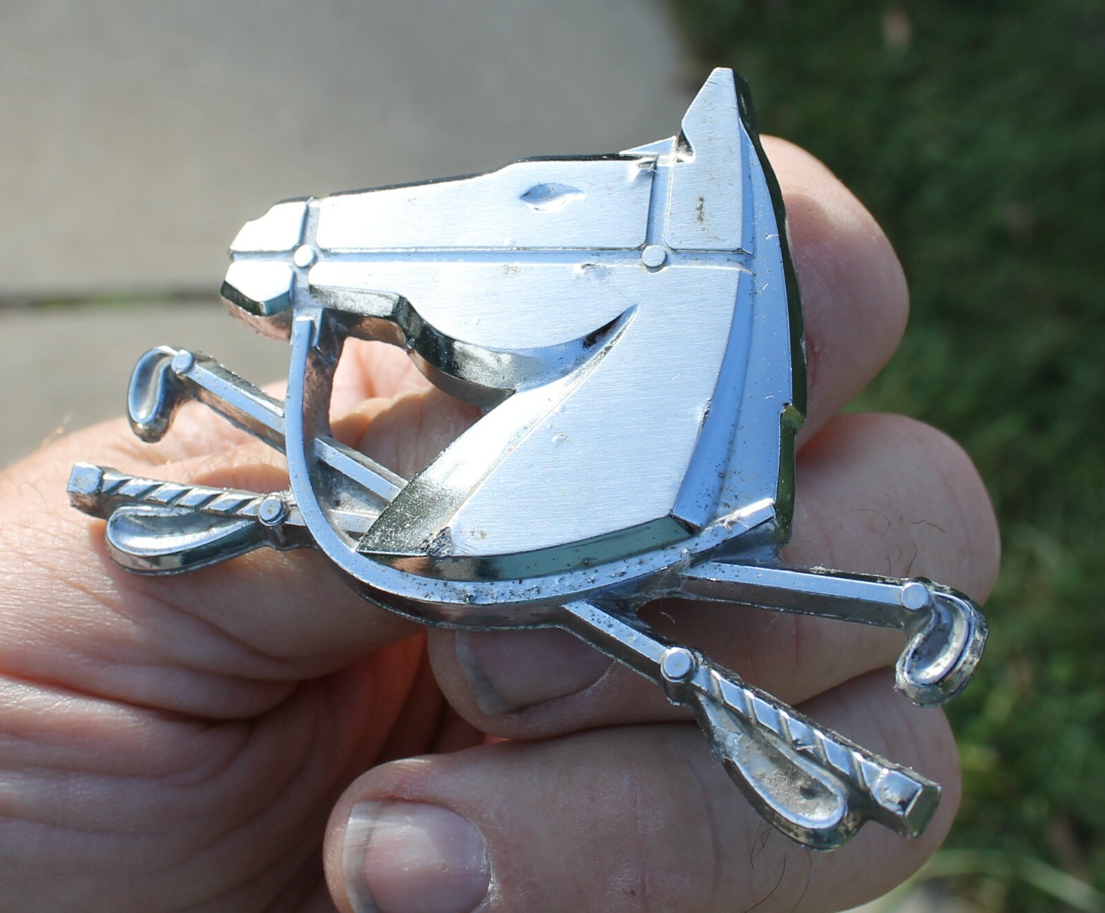 1967 FORD COUNTRY SQUIRE REAR QUARTER PANEL EMBLEM OEM C7AB-7129208-A ...
