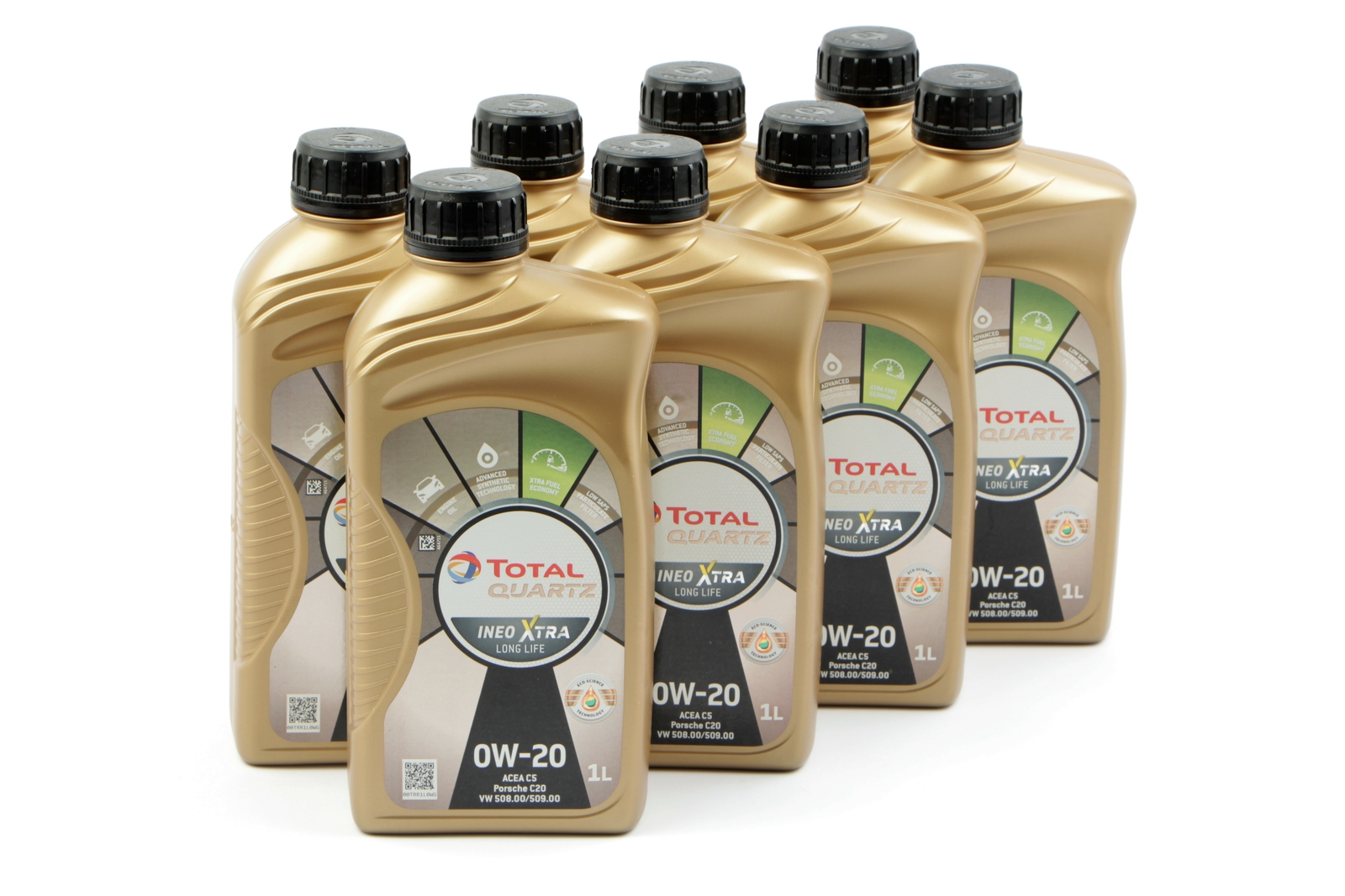 Total Motoröl Quartz Ineo LongLife 0W-20 8 x 1 Liter VW 50800/50900 ...