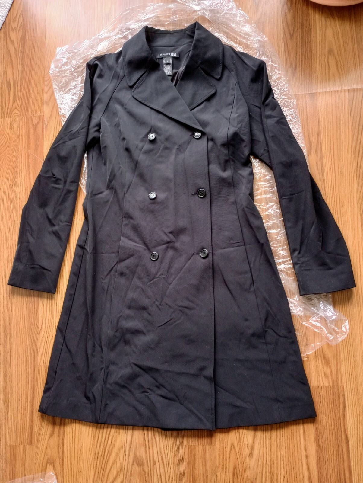 Kenneth Cole Women's Double Breasted Rain Coat M - Gem