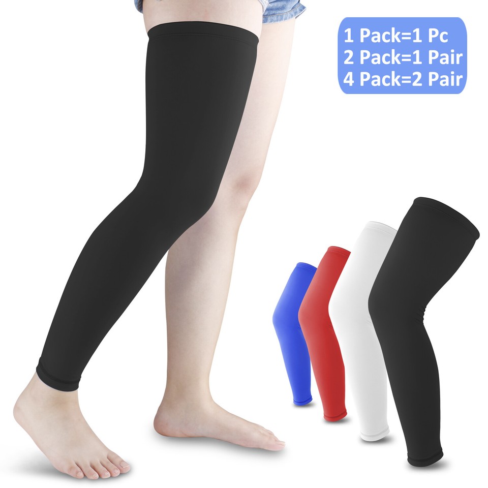 Compression Long Sleeve Support Leg Knee Brace Socks Sport Pain Relief ...