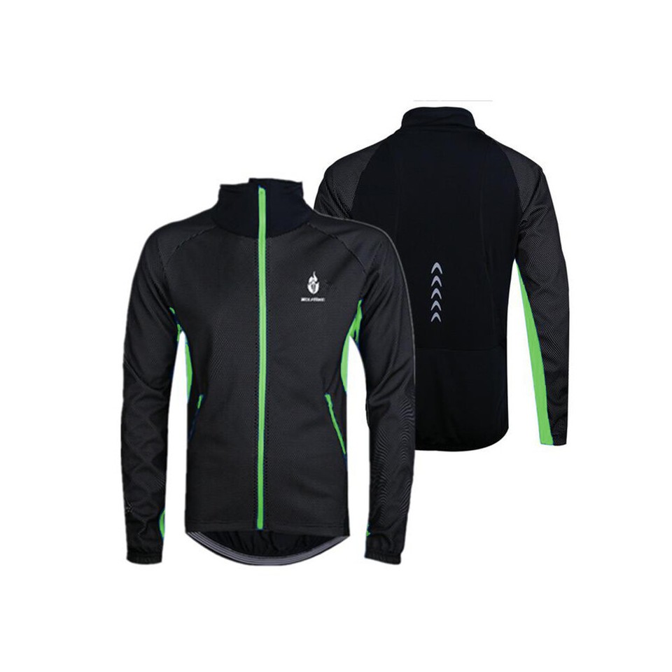 Windproof Waterproof Cycling Jacket Reflective Long Sleeve Bike Jacket ...