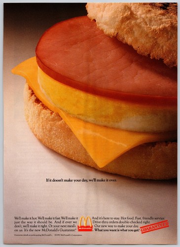 McDonalds Fast Food Print Ad 1992 Advertising Advertisement Vintage | eBay