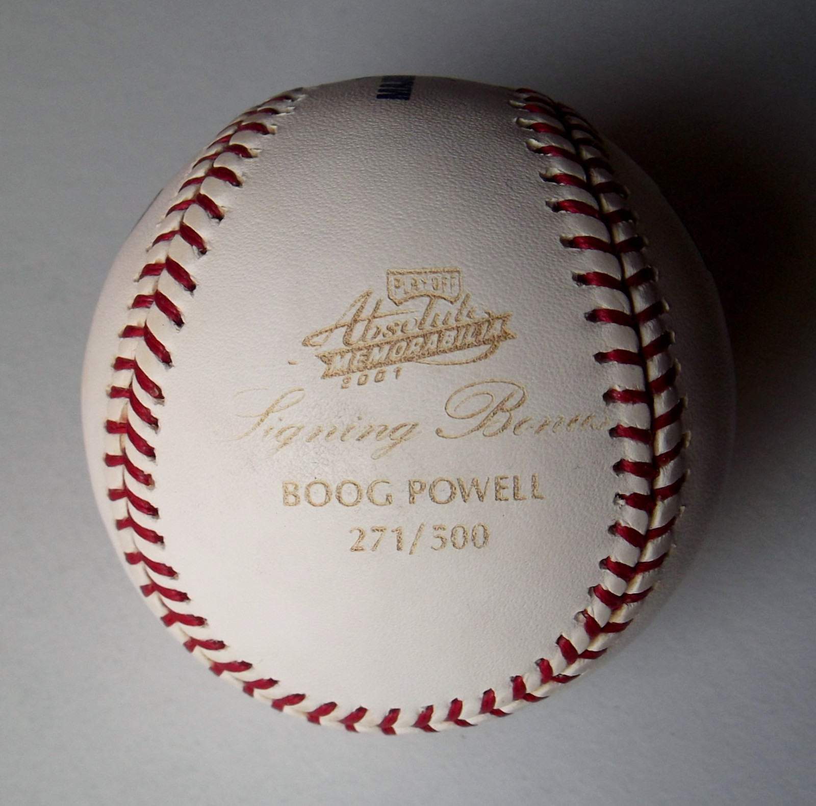 2001 Playoff Absolute BOOG POWELL Signed Baseball Signing Bonus Rare SP ...