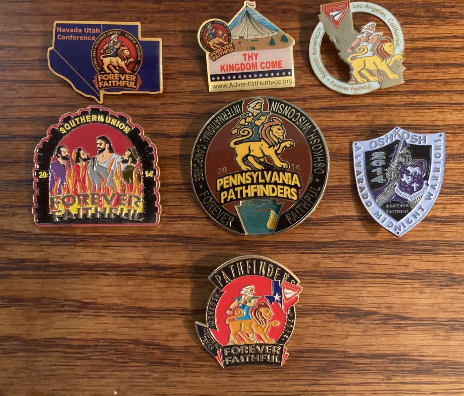 SDA Pathfinder Pins Lot (7) Forever Faithful Pathfinder Camporee, International | eBay