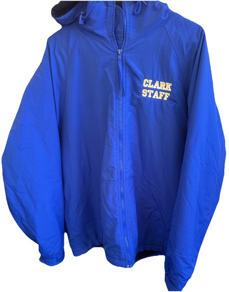 Tri Mountain Windbreaker Jacket Fleeced Branded “Clark Staff” Blue Men ...